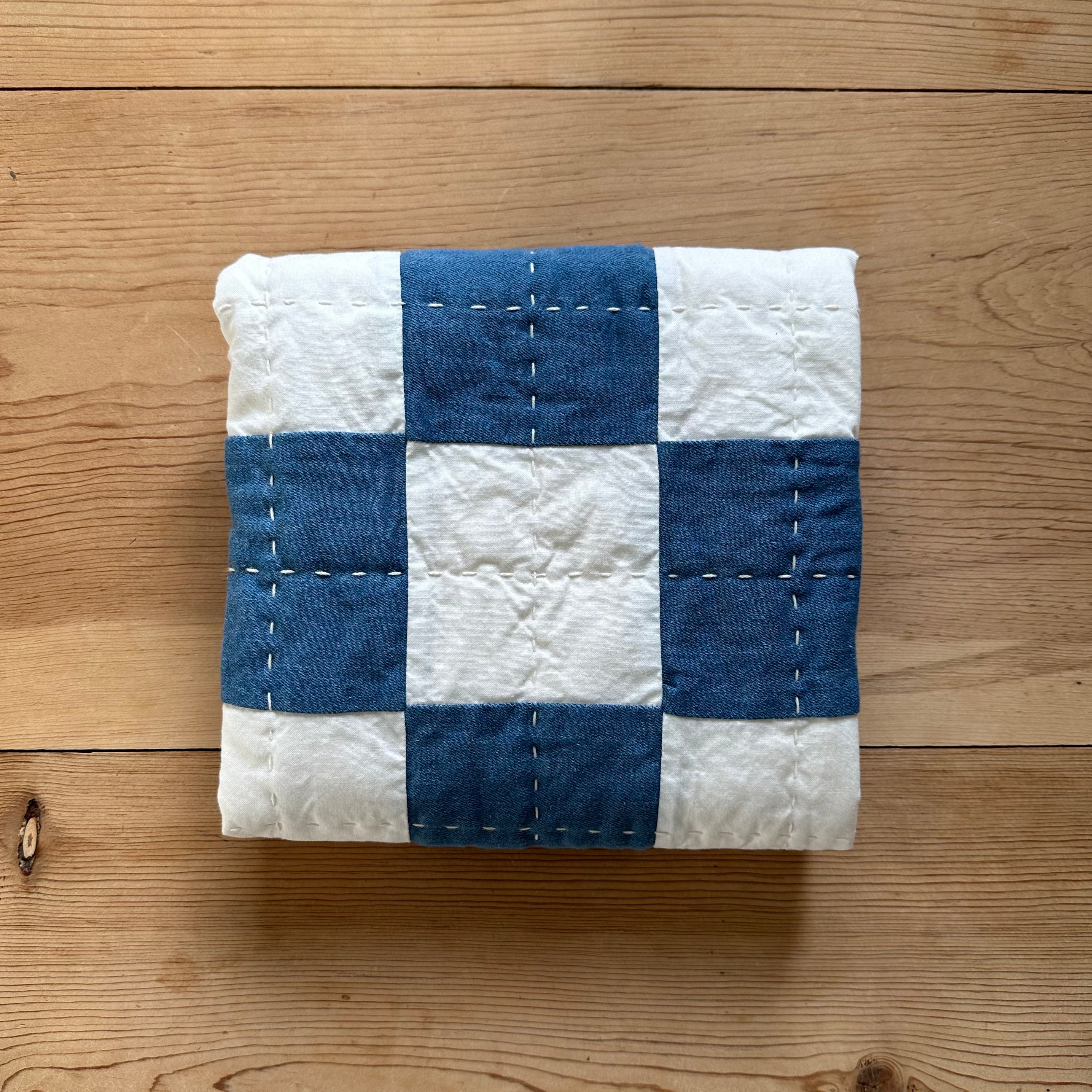 Checkered Block in Indigo – Cottle Collected