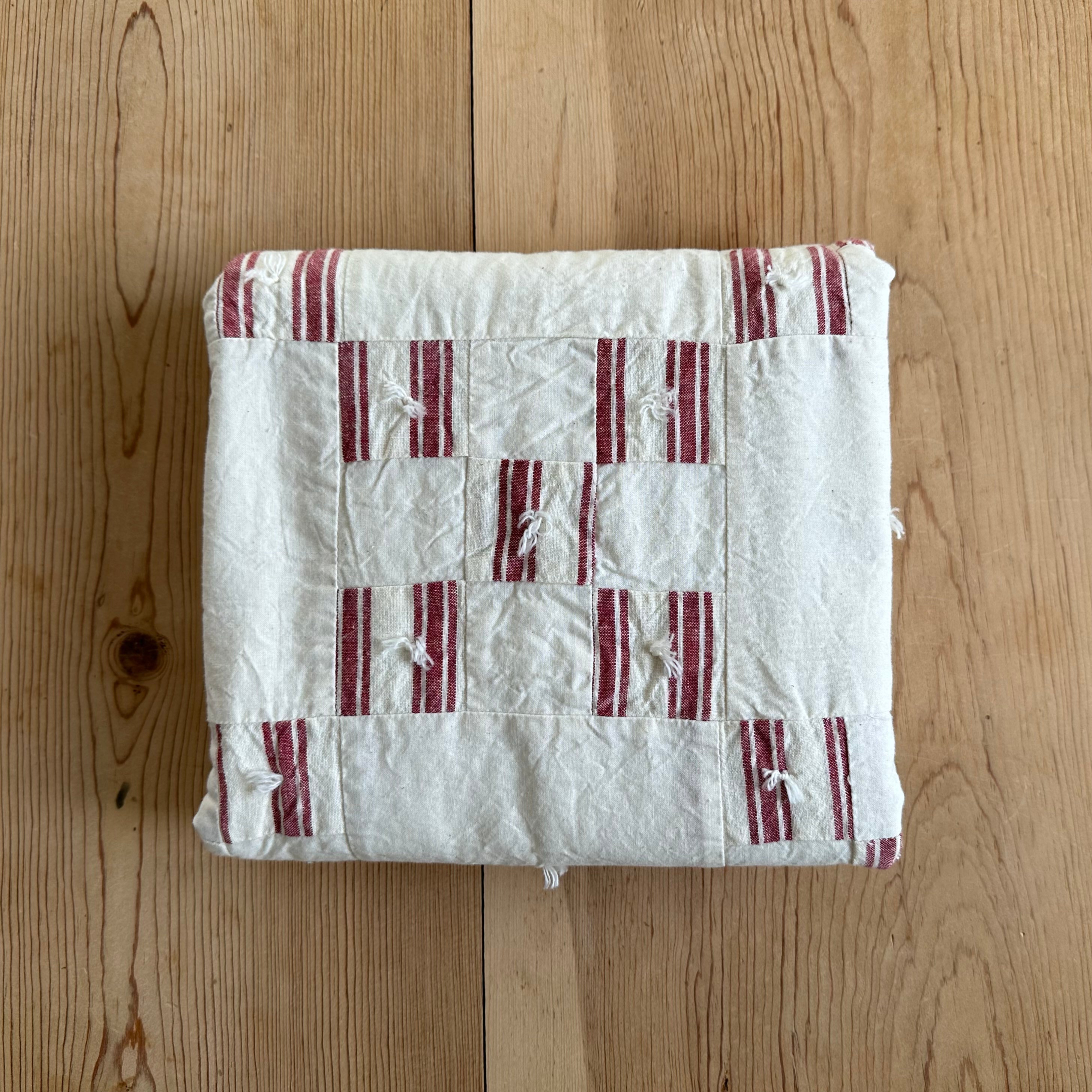 Striped Nine Patch in Red and Natural – Cottle Collected